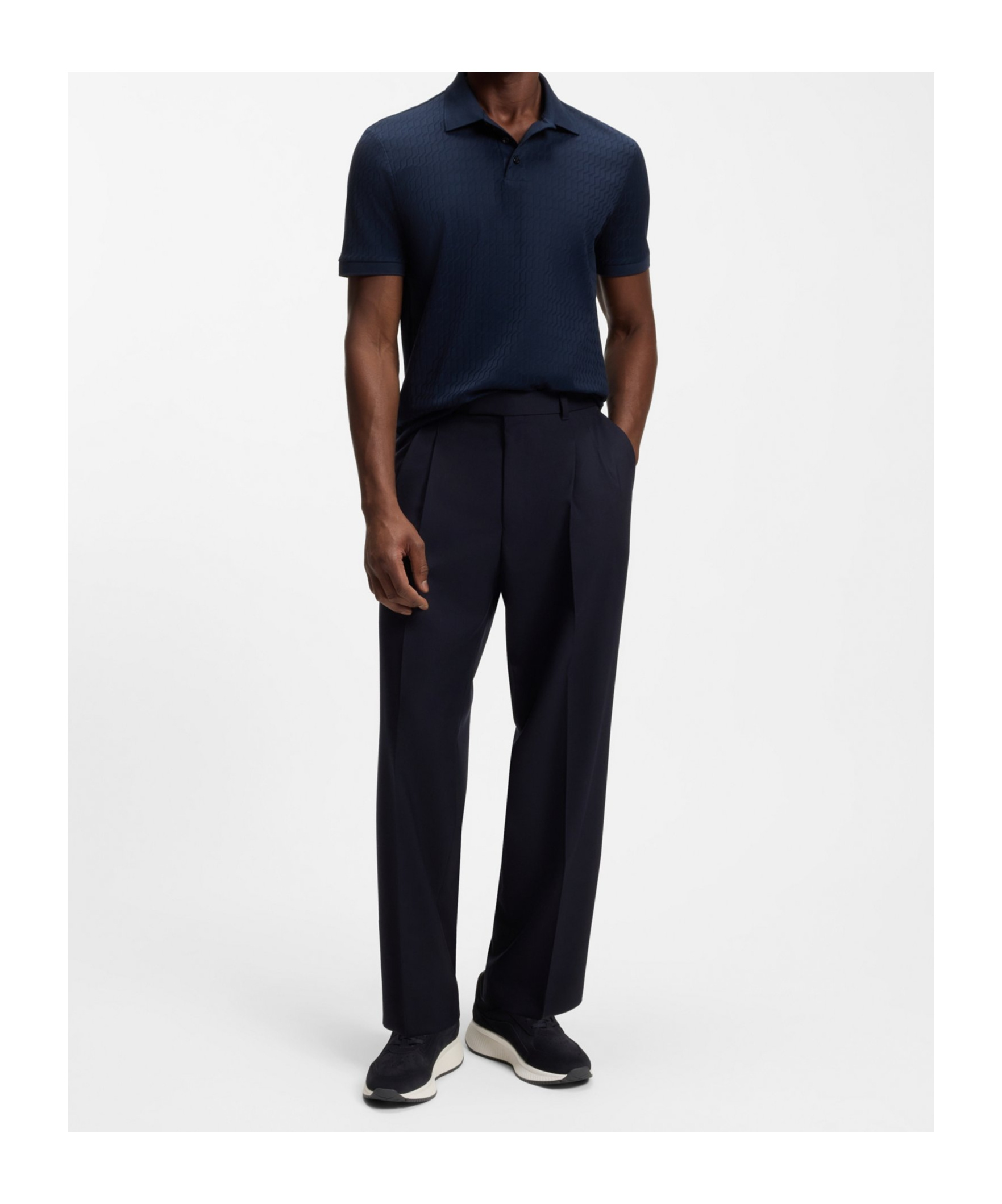 HUGO BOSS BOSS Round-Toe Lace-Up Suede Sneakers